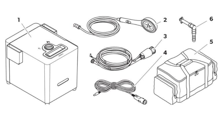Kampa Geyser Chauffe-eau Gaz nomade en Van et Fourgon